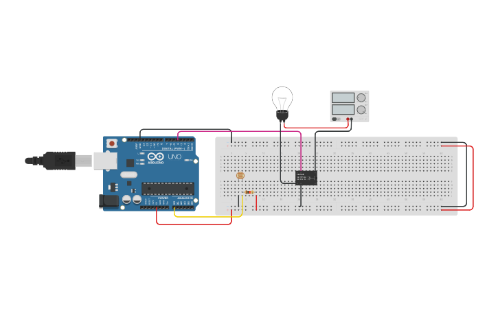Circuit design Actived Lamp - Tinkercad