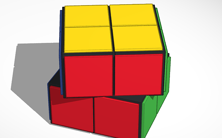 3D design 2x2 Rubik's Cube - Tinkercad