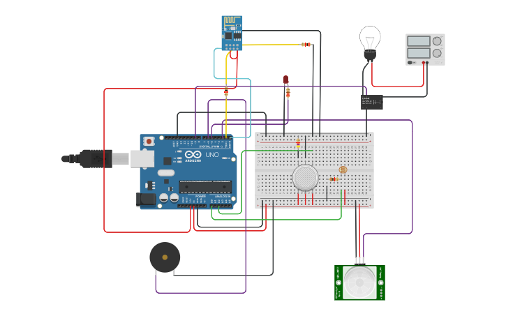 Circuit design Smart Home - Tinkercad