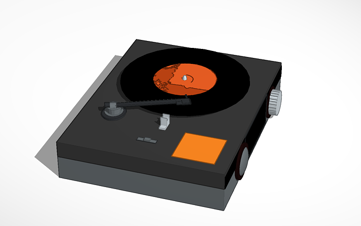 3D design Record Player - Tinkercad