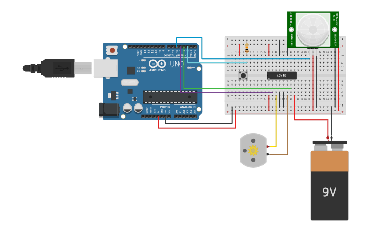 Circuit design Laci cancello automatico | Tinkercad