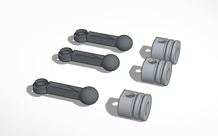 3D design piston de lego tecnic - Tinkercad