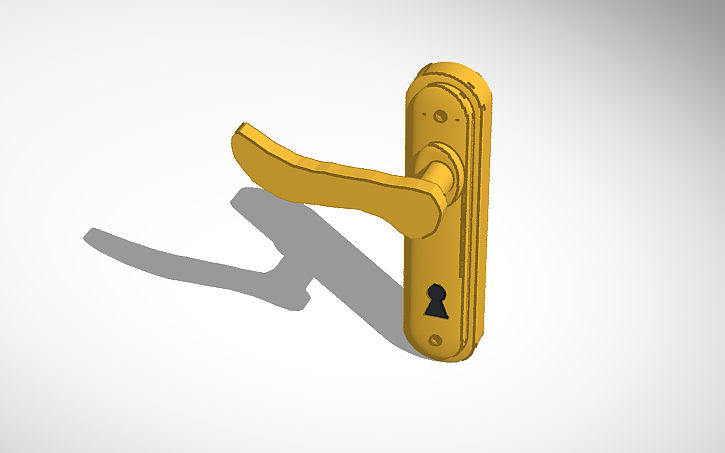 3D design door handle - Tinkercad