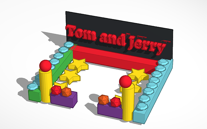 3D design Tom and Jerry - Tinkercad