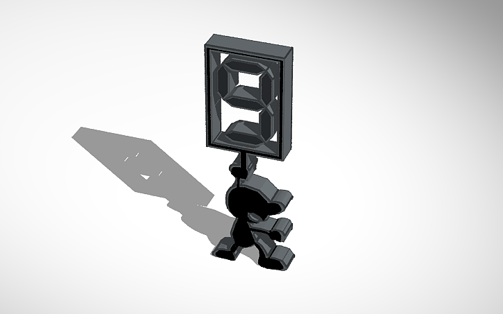 3D design Mr. Game & Watch - Tinkercad