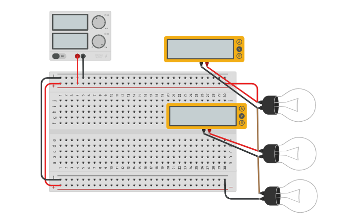 Circuit design Circuito en serie | Tinkercad