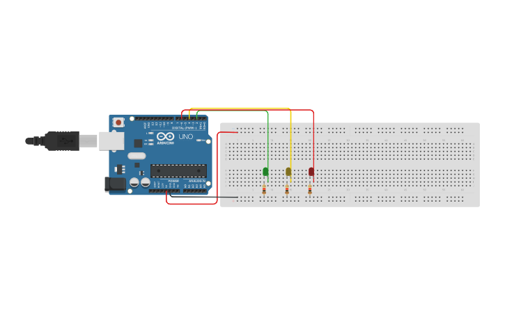 Circuit design El semaforo arduino Pineda | Tinkercad