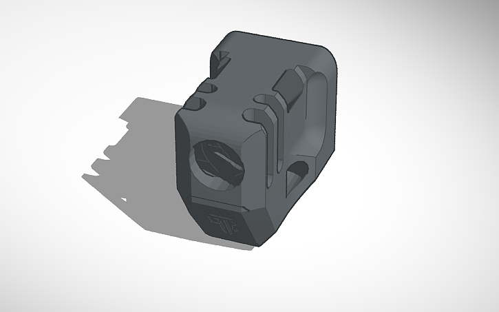 3D design Airsoft pistol compensator with 12mm- threads | Tinkercad