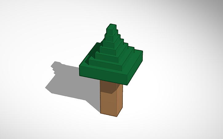 3D design MİNECRAFT TREE | Tinkercad