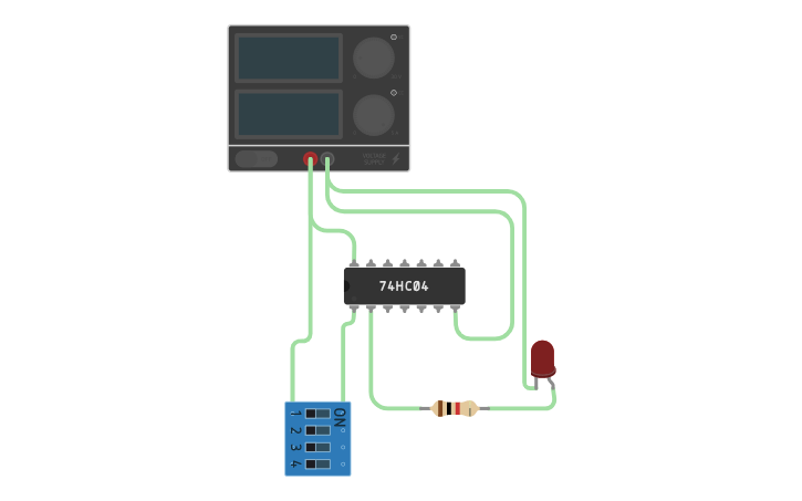 Circuit design NOT Gate | Tinkercad