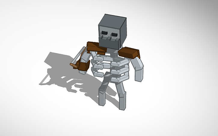 3D design Minecraft Skeleton - Tinkercad