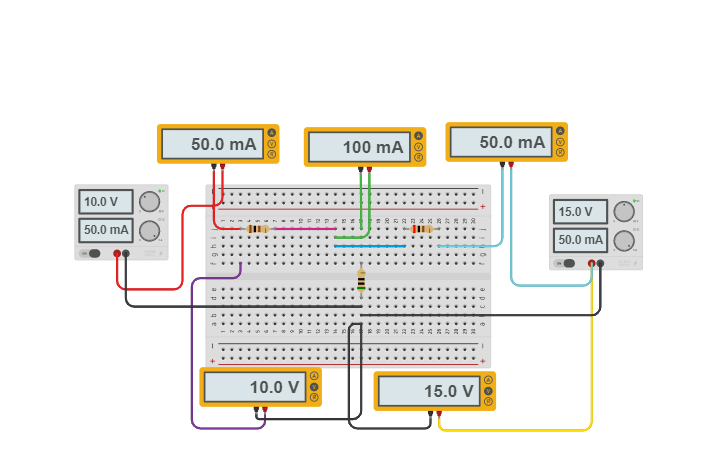 Circuit Design Rangkaian Analisis Simpul Tinkercad