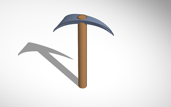 3D design Fortnite default pickaxe - Tinkercad