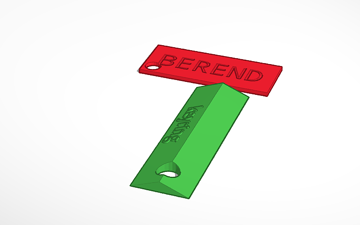 3d Design Keyring Tinkercad