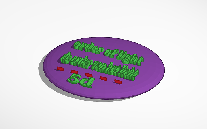 3d Design Order Of Light Badge Tinkercad