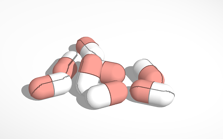 3D design medication pills - Tinkercad