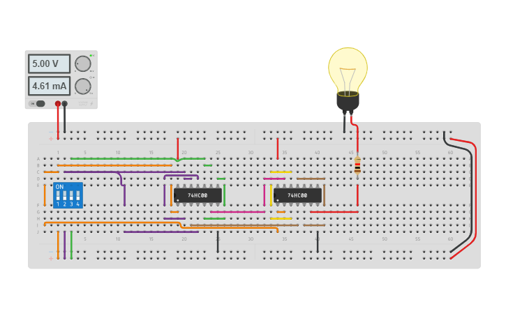 Circuit design Using NAND Gate | Tinkercad
