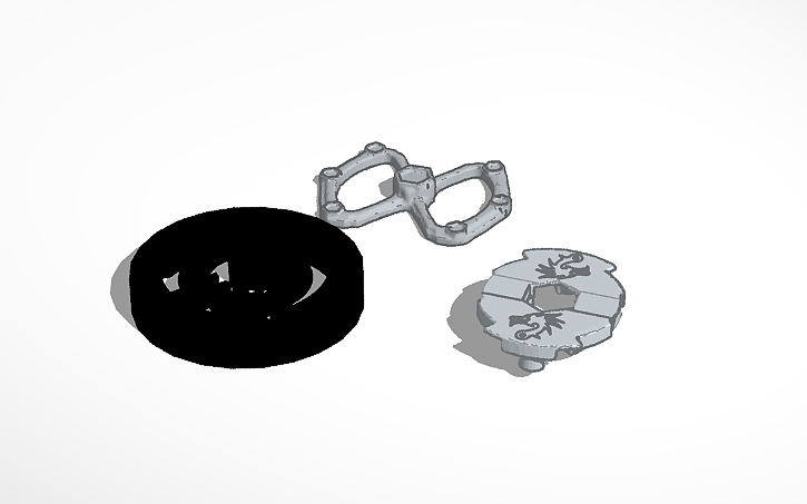 3D design Beyblade Burst GT layer base template - Tinkercad