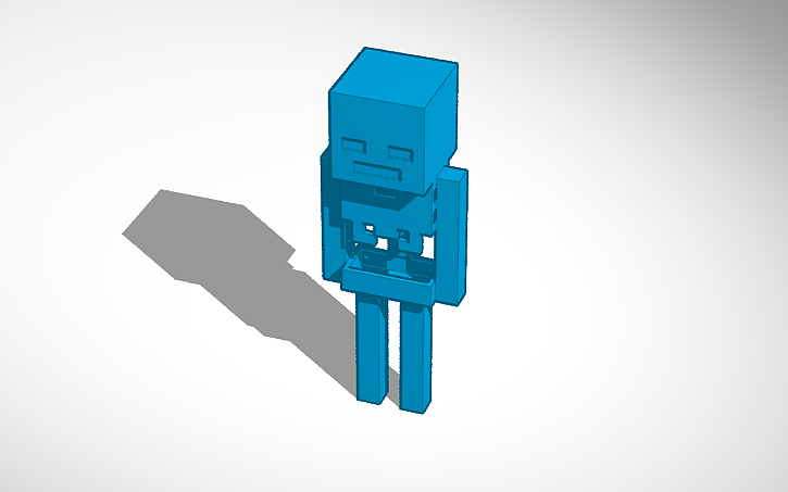 3D design Minecraft wither skeleton - Tinkercad