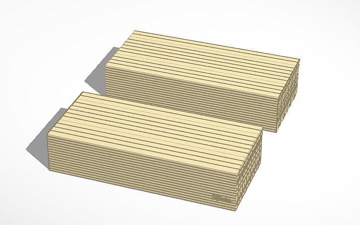 3D design HO Scale 2x4 load - Tinkercad