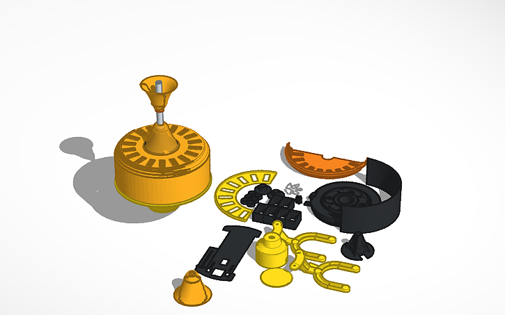 3D design (FINAL) Panama gear driven ceiling fan adjusted for 3d ...