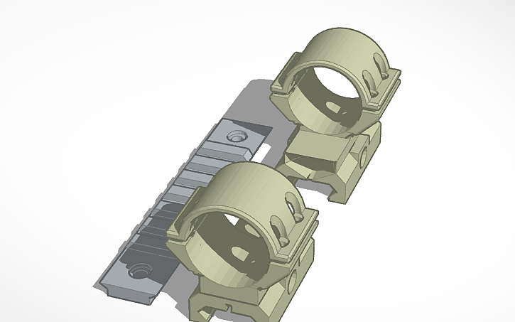 3D design 22 Rifle Scope Mount - Tinkercad