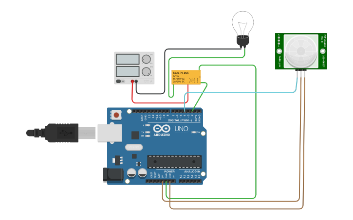 Circuit design Relay - Tinkercad