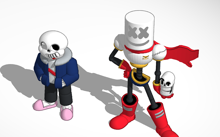 3D design Sans and the Great Papyrus | Tinkercad