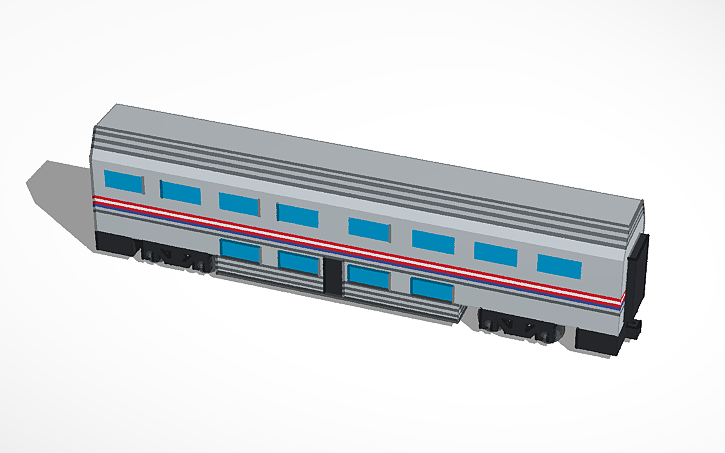 3D design passenger train - Tinkercad