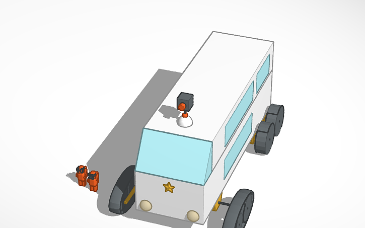 3D design Tracked lunar car for Moon Camp Challenge - Tinkercad