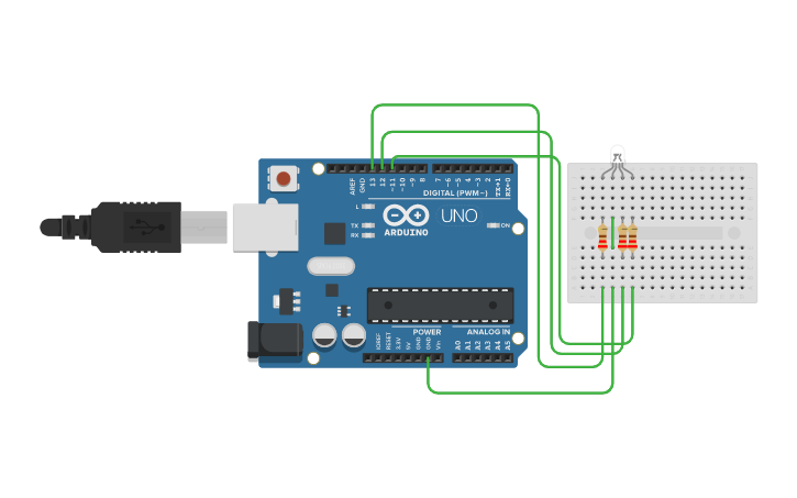 Circuit design First Code | Tinkercad