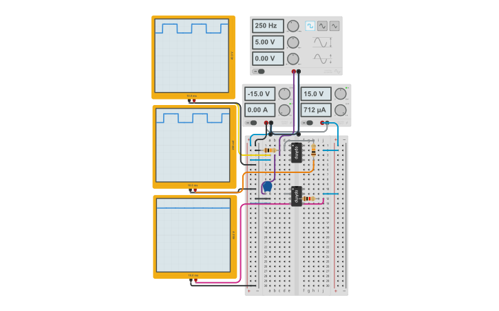 Circuit design OP-Amp circuit - Tinkercad