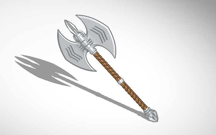 3D design Fantasy Battle Axe - Brutal Devastation - Tinkercad