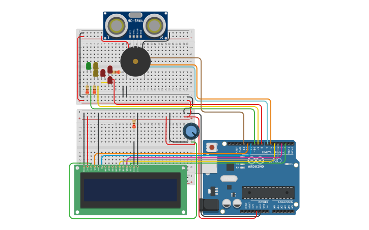 Circuit Design Victor Henrique Sensor De Proximidade Com Lcd Tinkercad