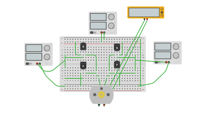 Circuit design Emitter Follower Full H-Bridge - Tinkercad