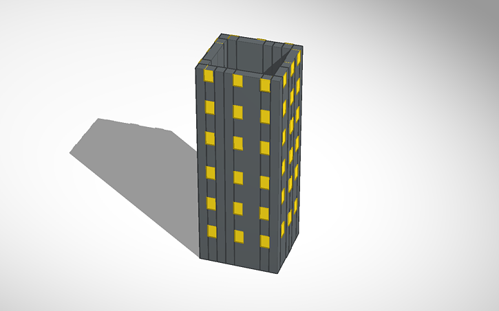 3D design Copy of Tall Skyscraper - Tinkercad