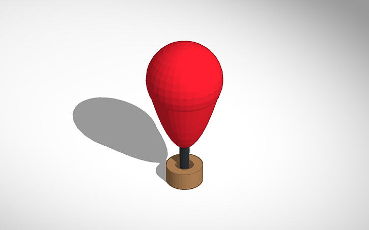 3D design Hot air Balloon - Tinkercad