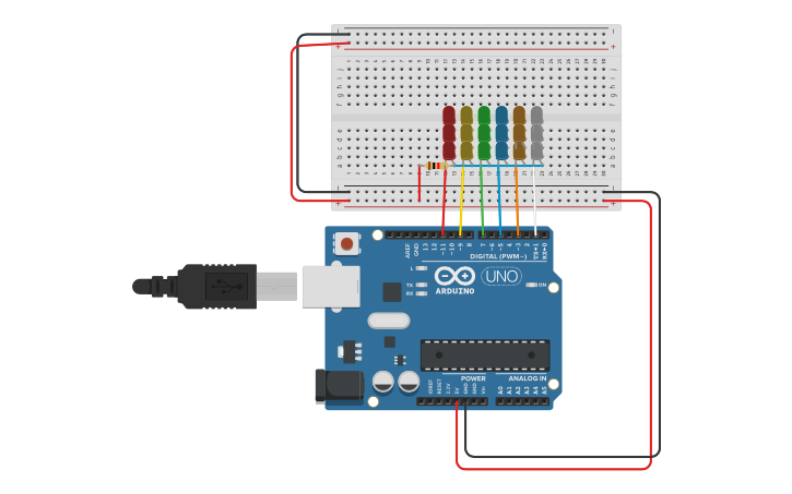 Circuit design Blinking LED | Tinkercad
