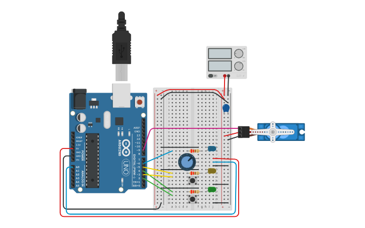 Circuit design Lab THM Part J Debugging LEDs Only - Tinkercad