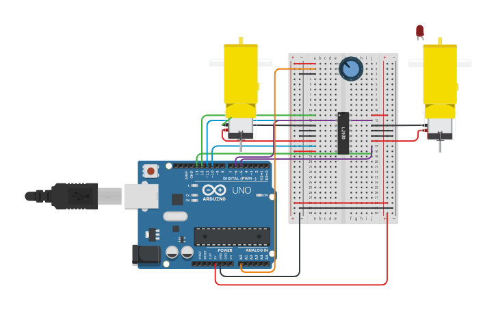 Circuit design Carro arduino - Tinkercad