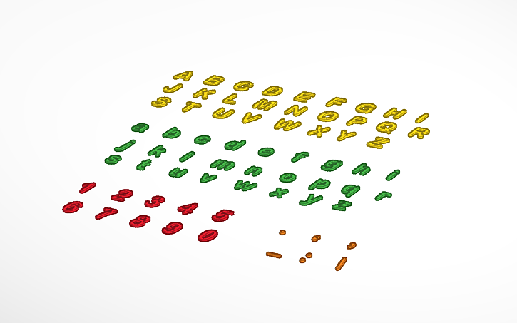 3D design Alphabet - Tinkercad