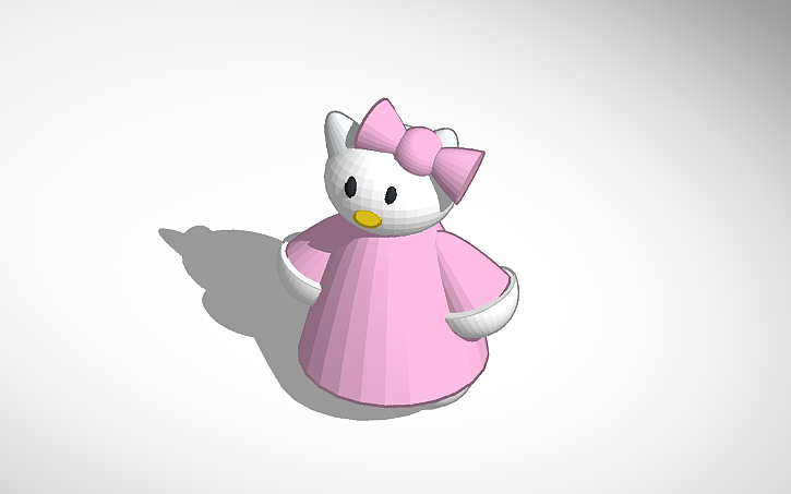 3D design Hello Kitty - Tinkercad