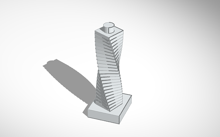 3D design Cayan Tower- Dubai - Tinkercad