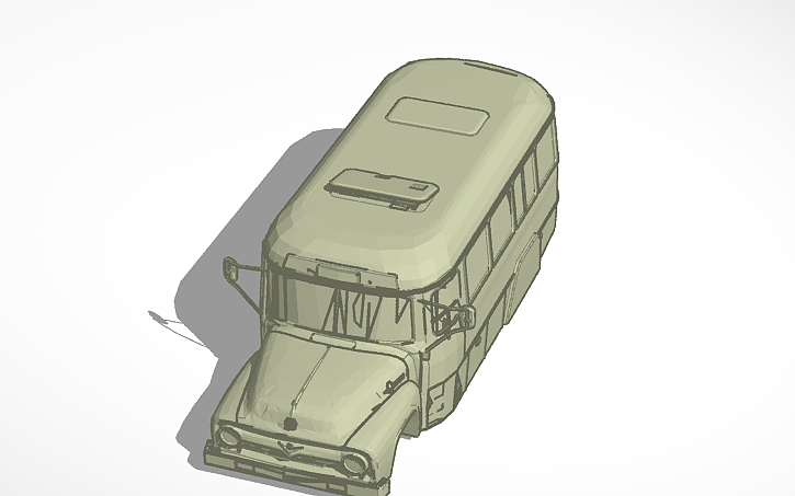 3D design 1956 Ford B500 School Bus Scan - Tinkercad