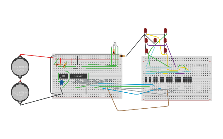 Circuit design Diodes Dice Lab - Tinkercad