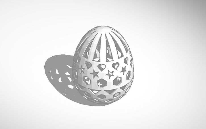 3D design Egg decoration - Tinkercad