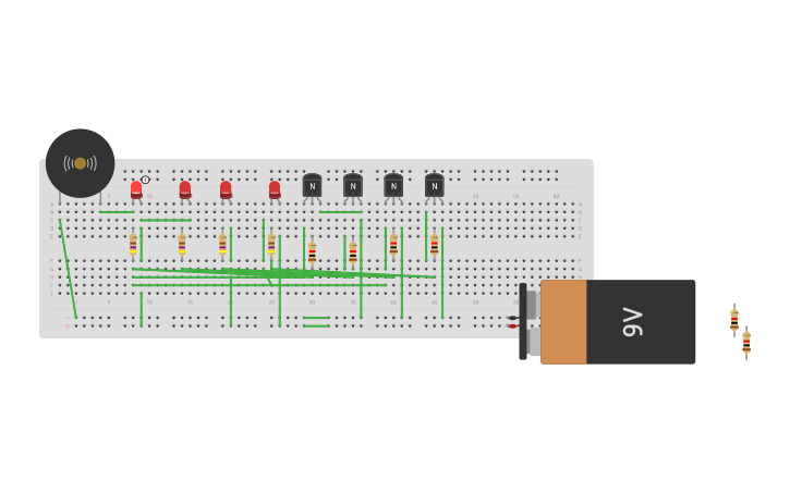 Circuit Design Water Level Indicator Tinkercad