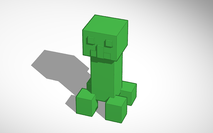 3D design Minecraft - Creeper - Tinkercad
