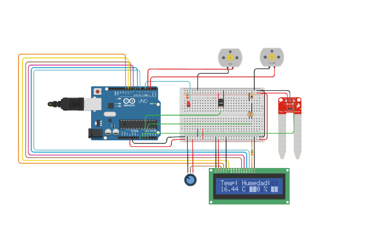 Circuit design Sistema de riego G4 - Tinkercad