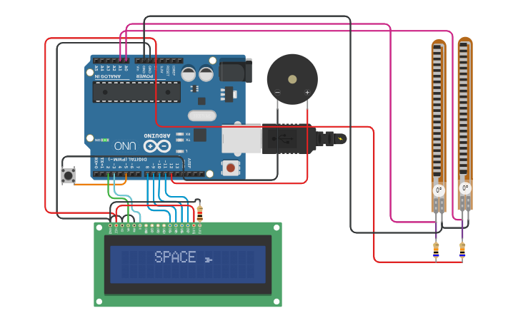 Circuit design Space Impact - Tinkercad